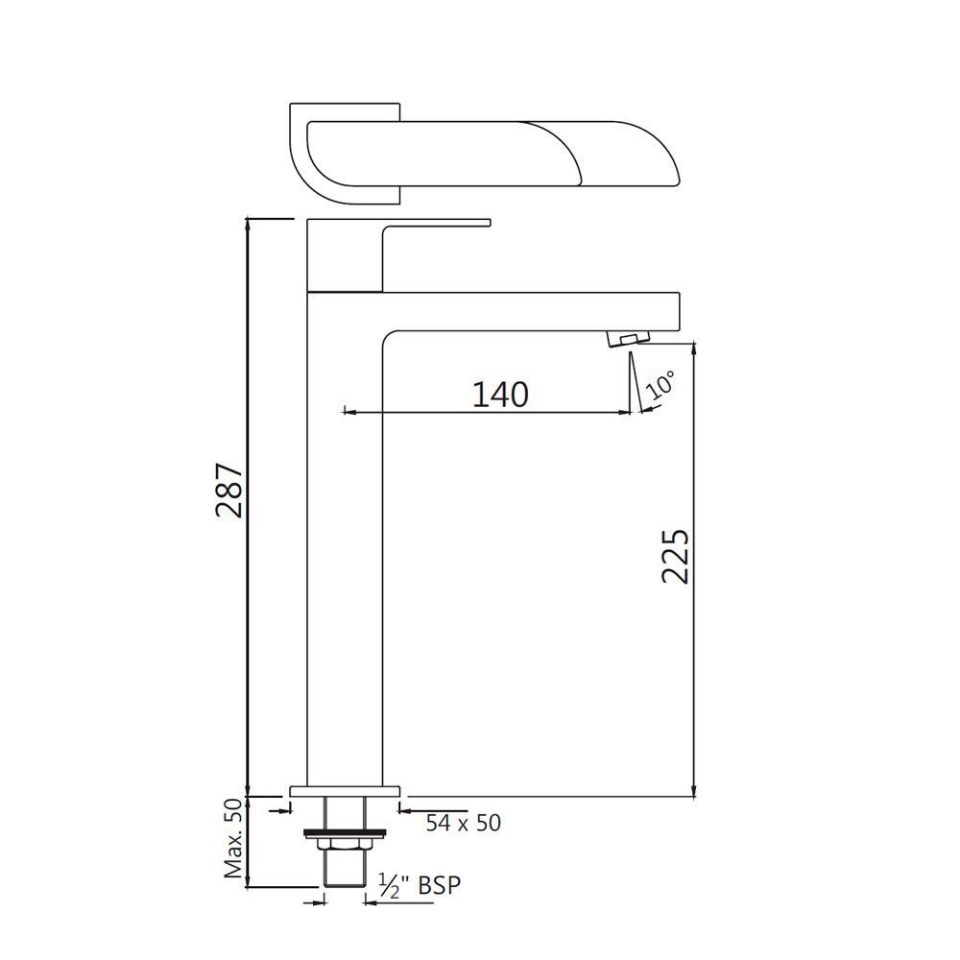 Alive High Neck Table Mounted Wash Basin Tap | Jaquar Global