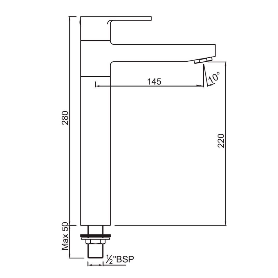 Fusion High Neck Elegant Table Mounted Basin Tap | Jaquar Global