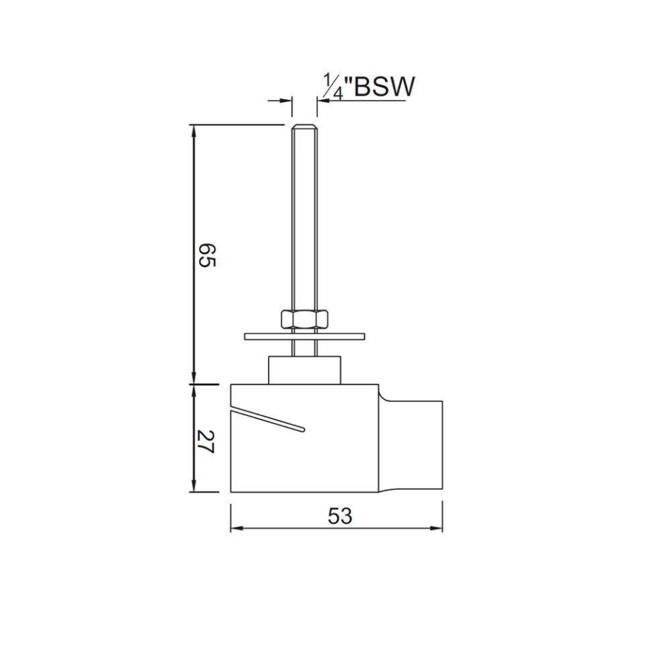 Top Inlet 15mm Urinal Spreader with Fixing Stud | Jaquar Global
