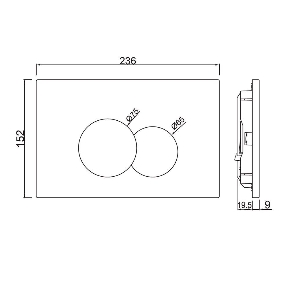 Opal Concealed Cistern Flush Plate | Jaquar Global