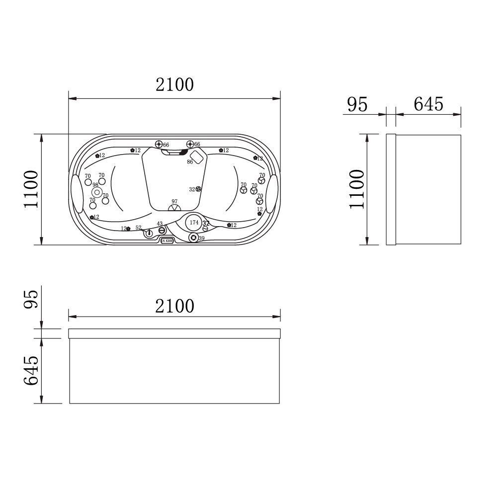Gemini 2 Seater Spa | 10 Jets | Ozone filtration | Jaquar Global