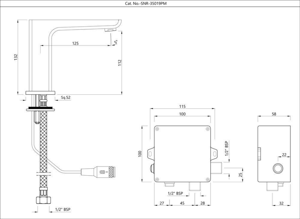 Kubix Prime Deck mounted Sensor Washbasin Tap | Jaquar Global