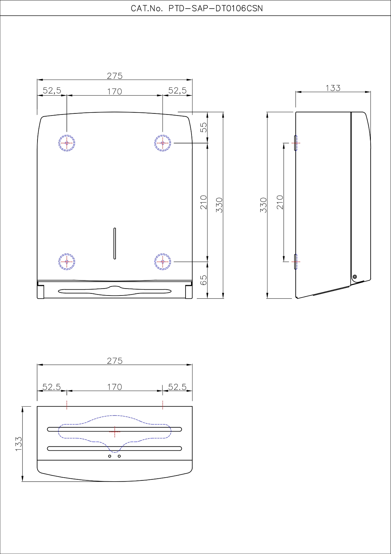 Wall-Mounted Paper Towel Dispenser with C/Z Folds | Jaquar Global