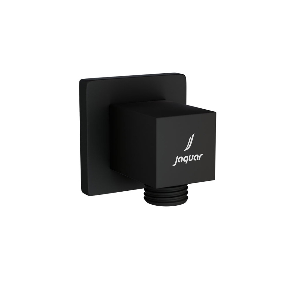 Square Black Wall Outlet Fitting for HandShower | Jaquar Global