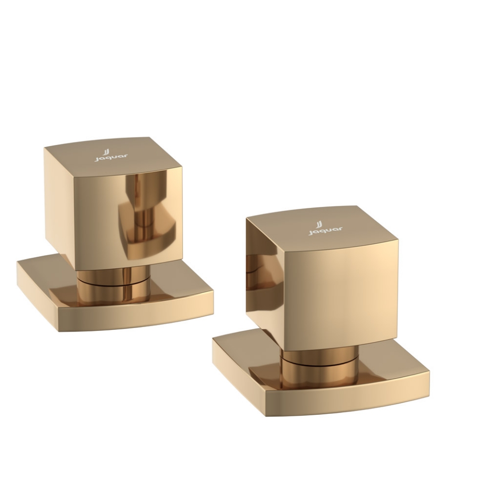 Auric Gold Deck Mounted Stop Valves Kubix Prime | Jaquar Global