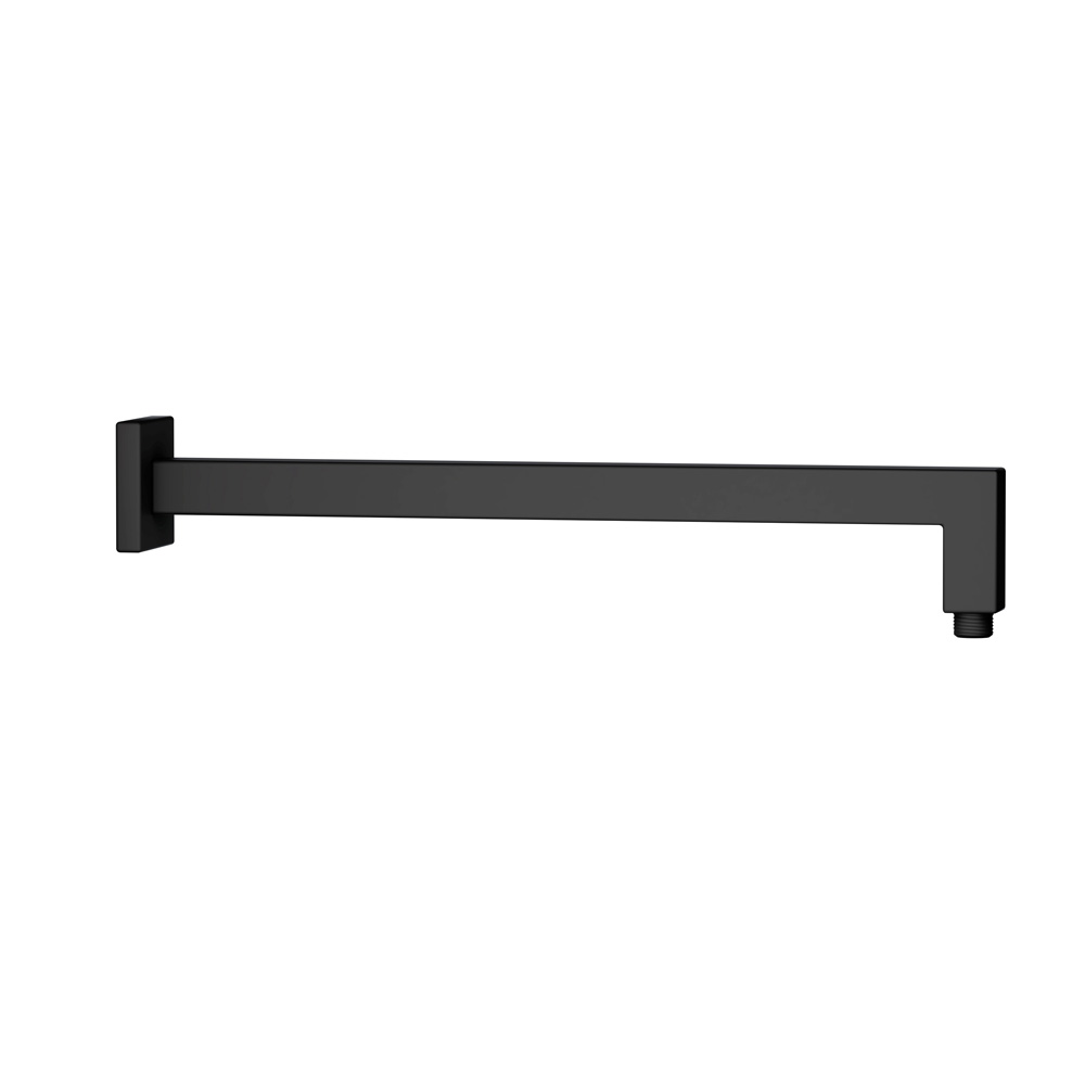 400mm Black Matt Square Bended Wall Shower Arm | Jaquar Global