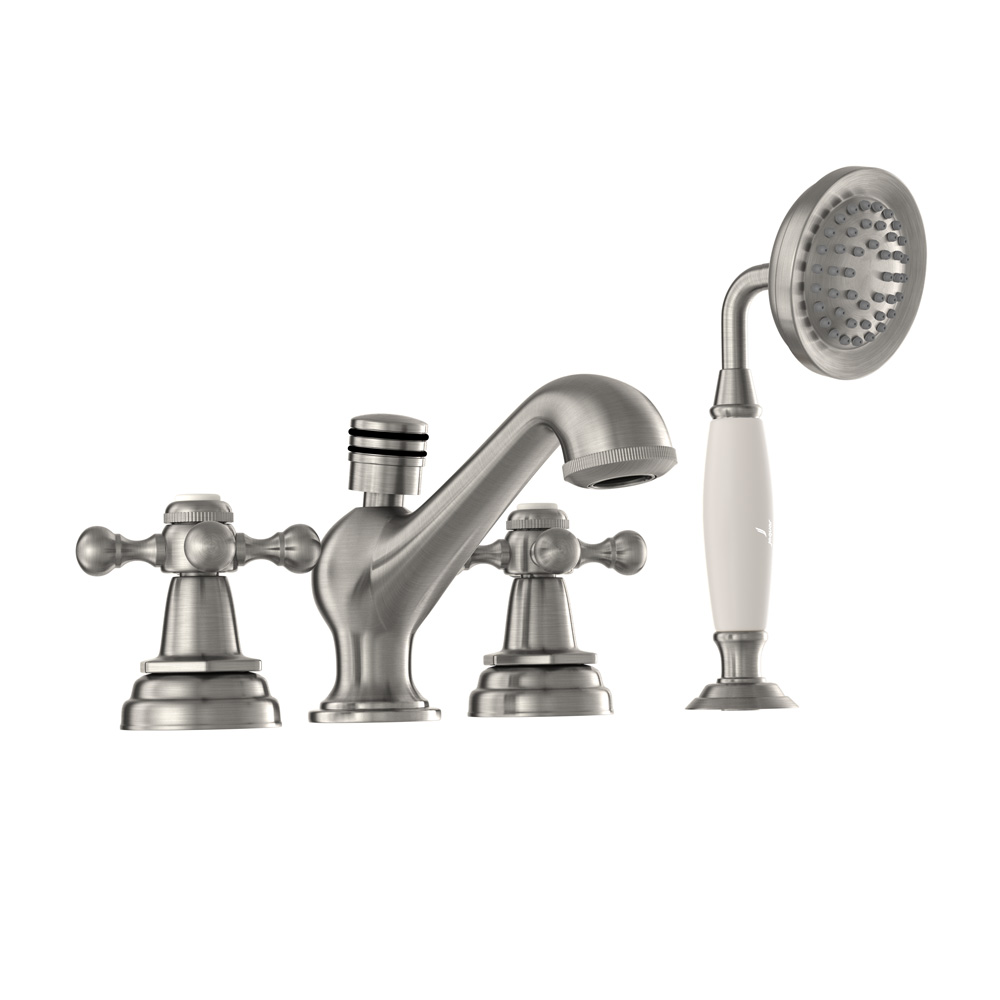 Stainless Steel Queens 4 Hole Bath+Shower Mixer | Jaquar Global