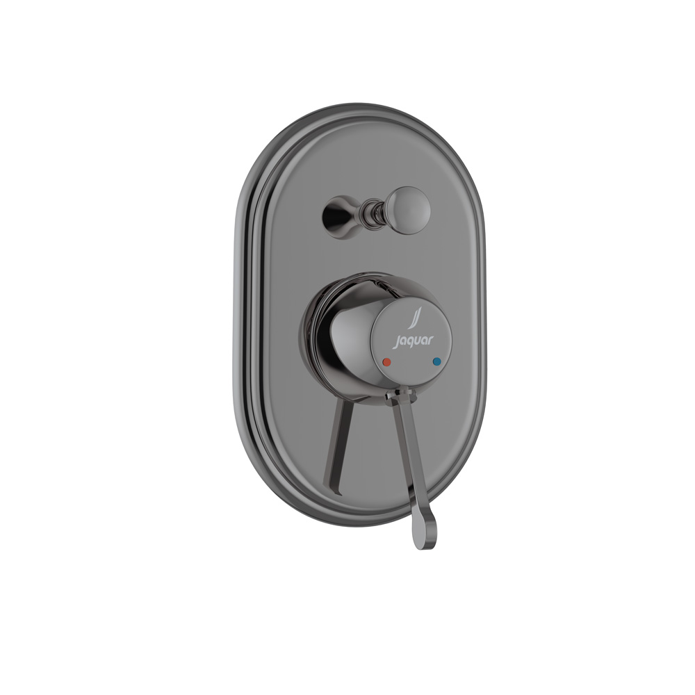 Queens Prime Black Chrome Hi Flow InWall Diverter | Jaquar Global